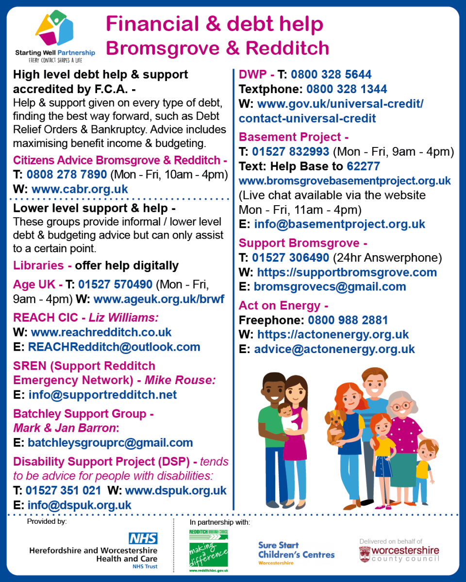 Financial Flyer – Debt Help – Catshill First School